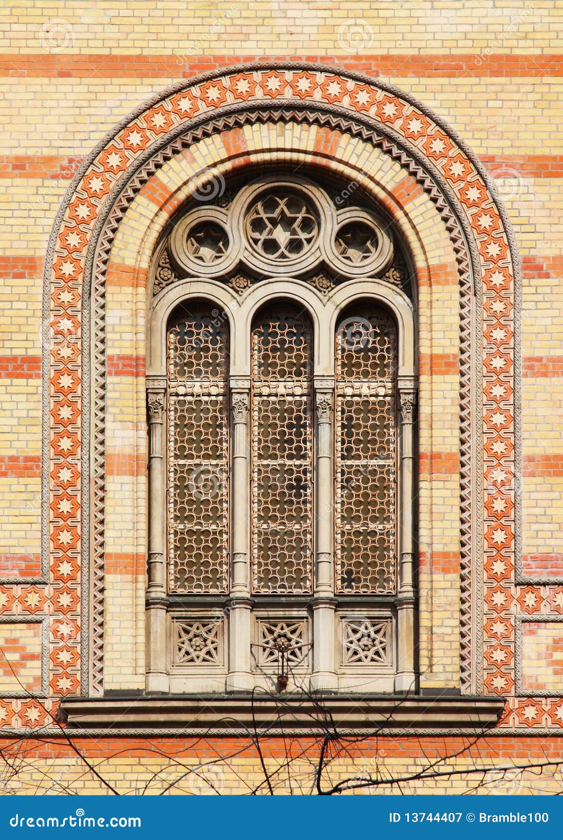 Window of the Budapest Great Synagogue, Budapest Stock Image - Image of ...