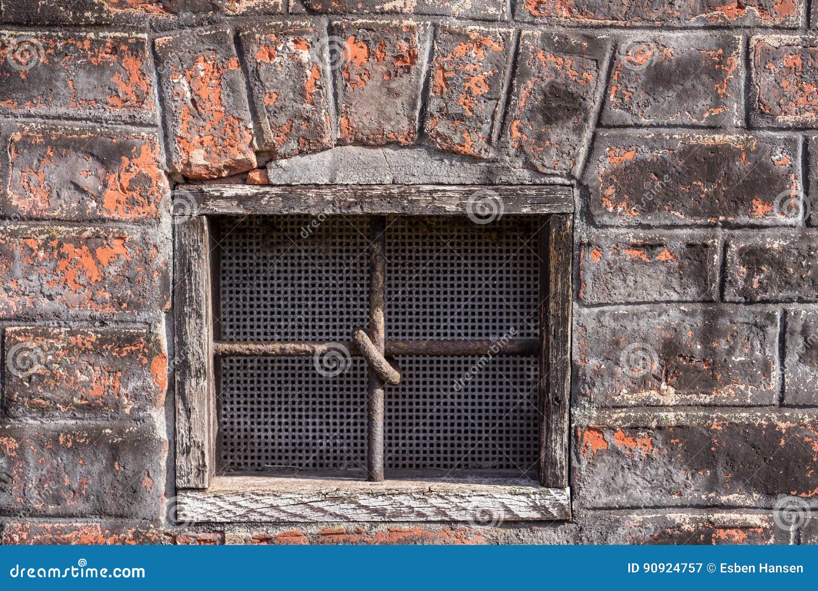 Window in the Building with Cross Bars Stock Image - Image of ...