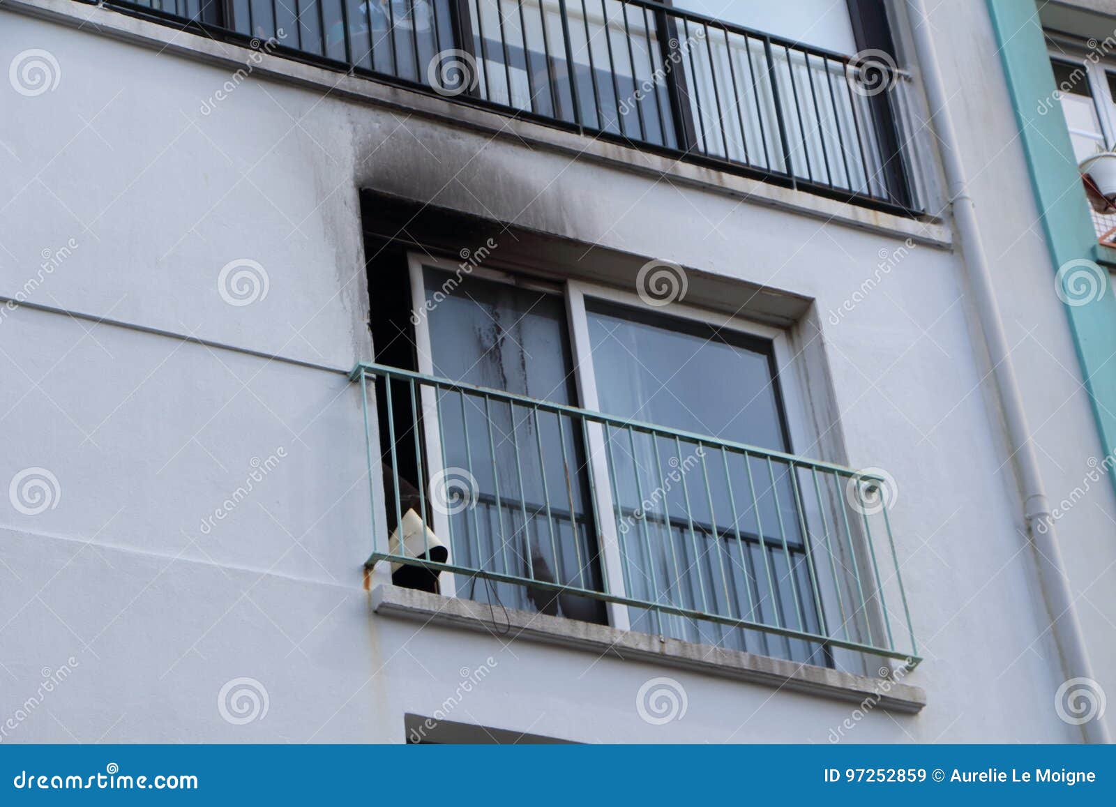 Window of a Building after Fire Stock Image - Image of window, disaster ...