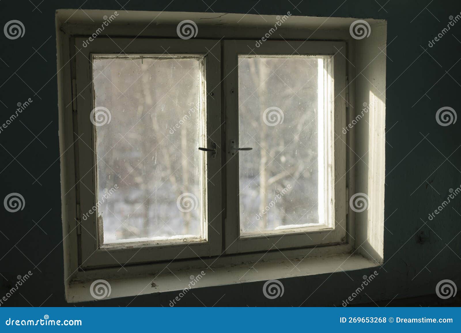 Window in Building. Interior of Building in Detail Stock Photo - Image ...