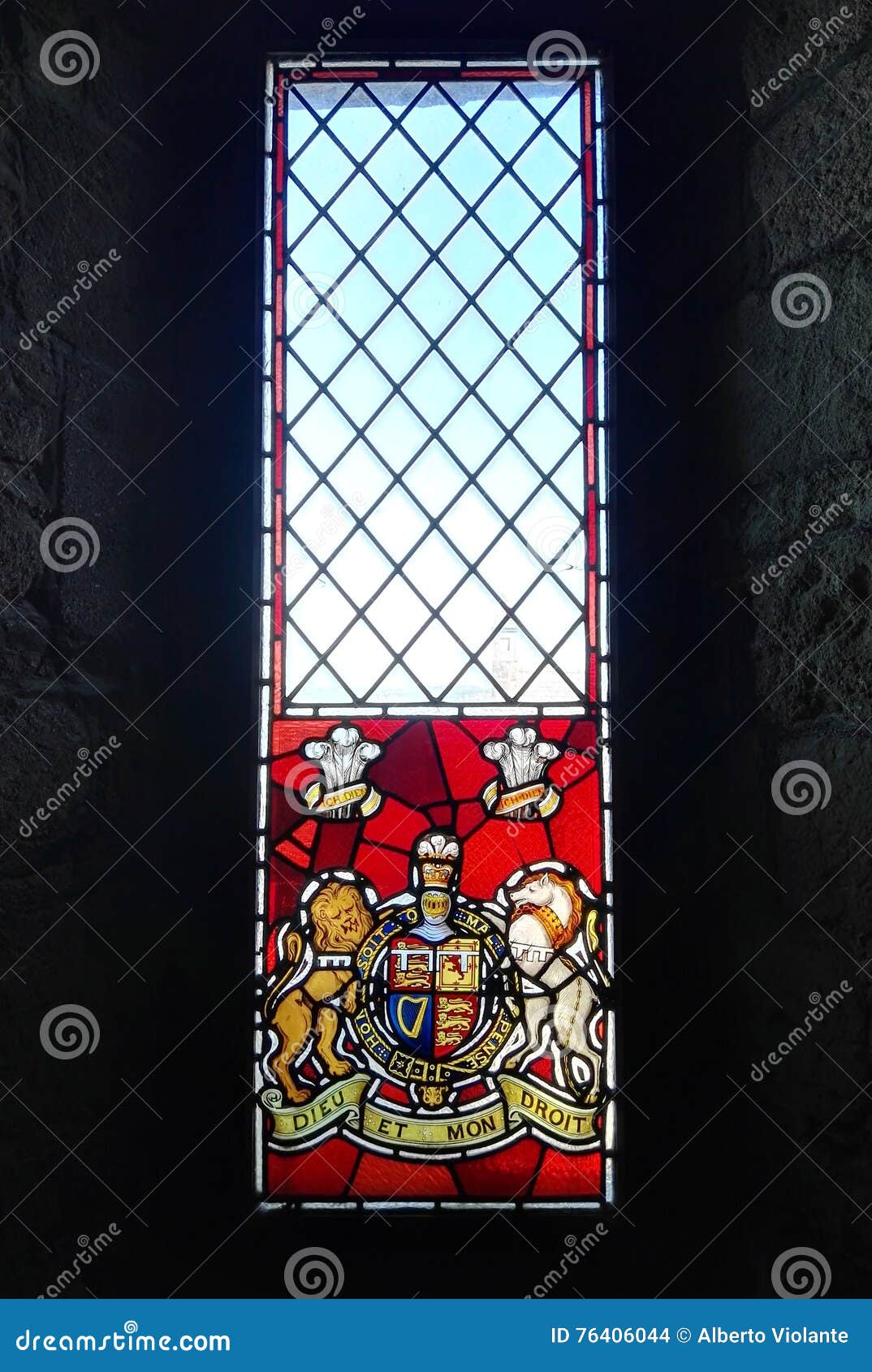 Window in Caernarfon Castle Stock Photo - Image of cathedral, design ...