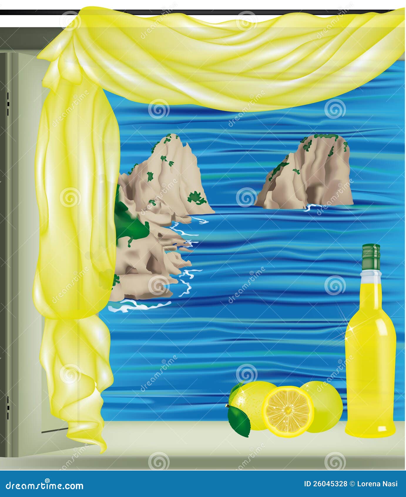 Capri (Faraglioni Of Capri) Cartoon Vector | CartoonDealer.com #40801847