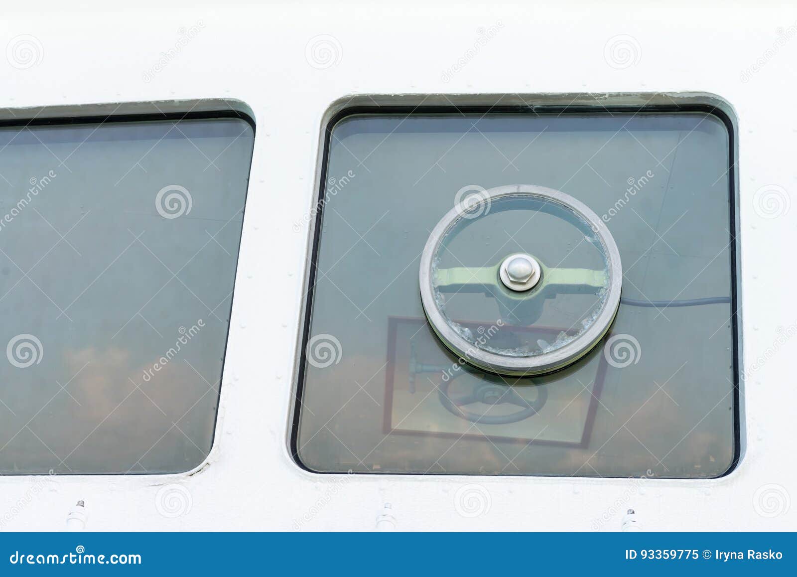 Window of Captain& X27;s Bridge on the Big Ship Stock Image - Image of ...