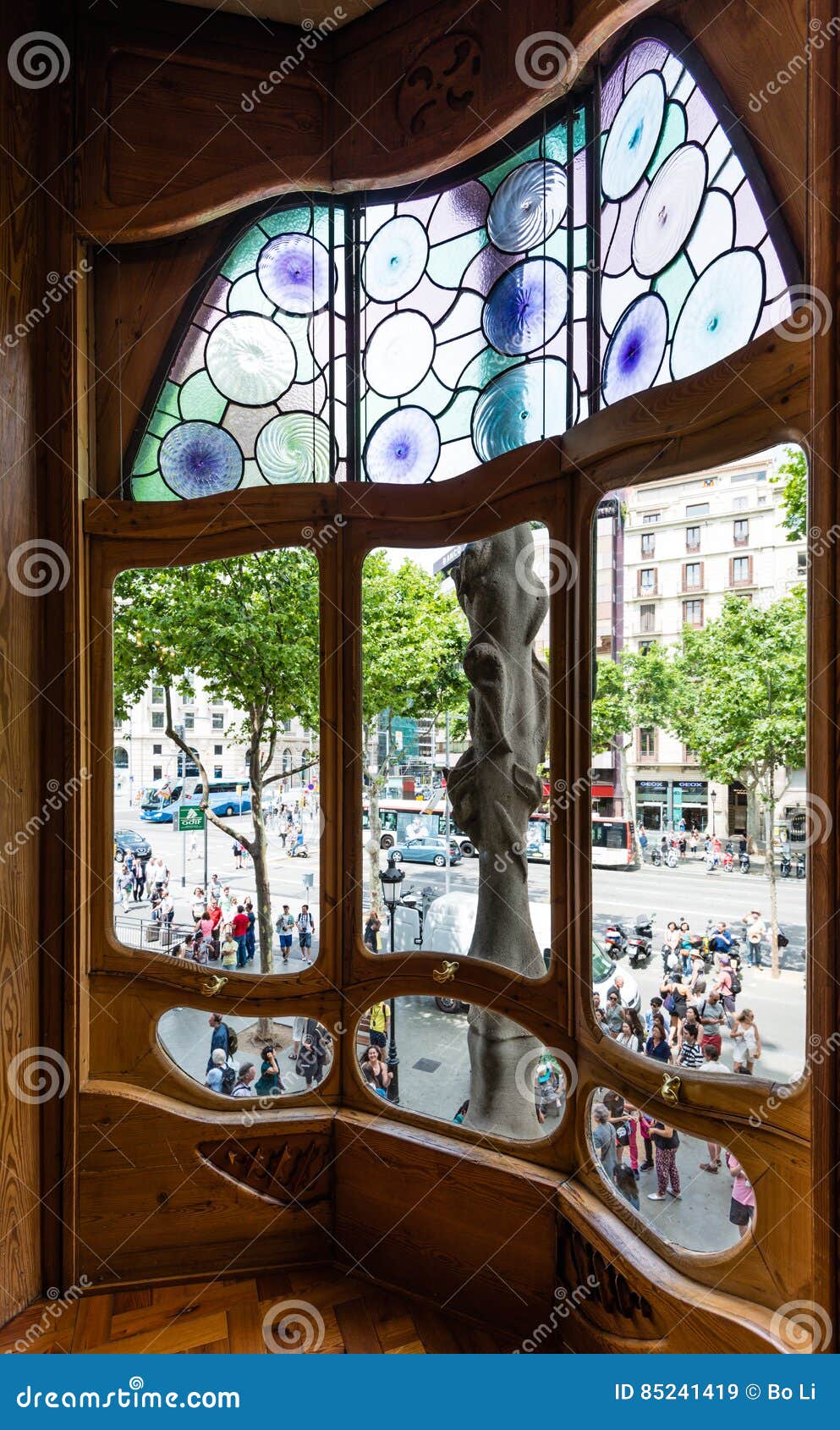 Window of Casa Batllo editorial stock image. Image of spain - 85241419
