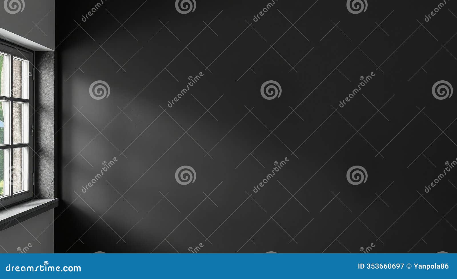 Window Casting Light on a Dark Wall, Creating a Minimalist and Dramatic ...