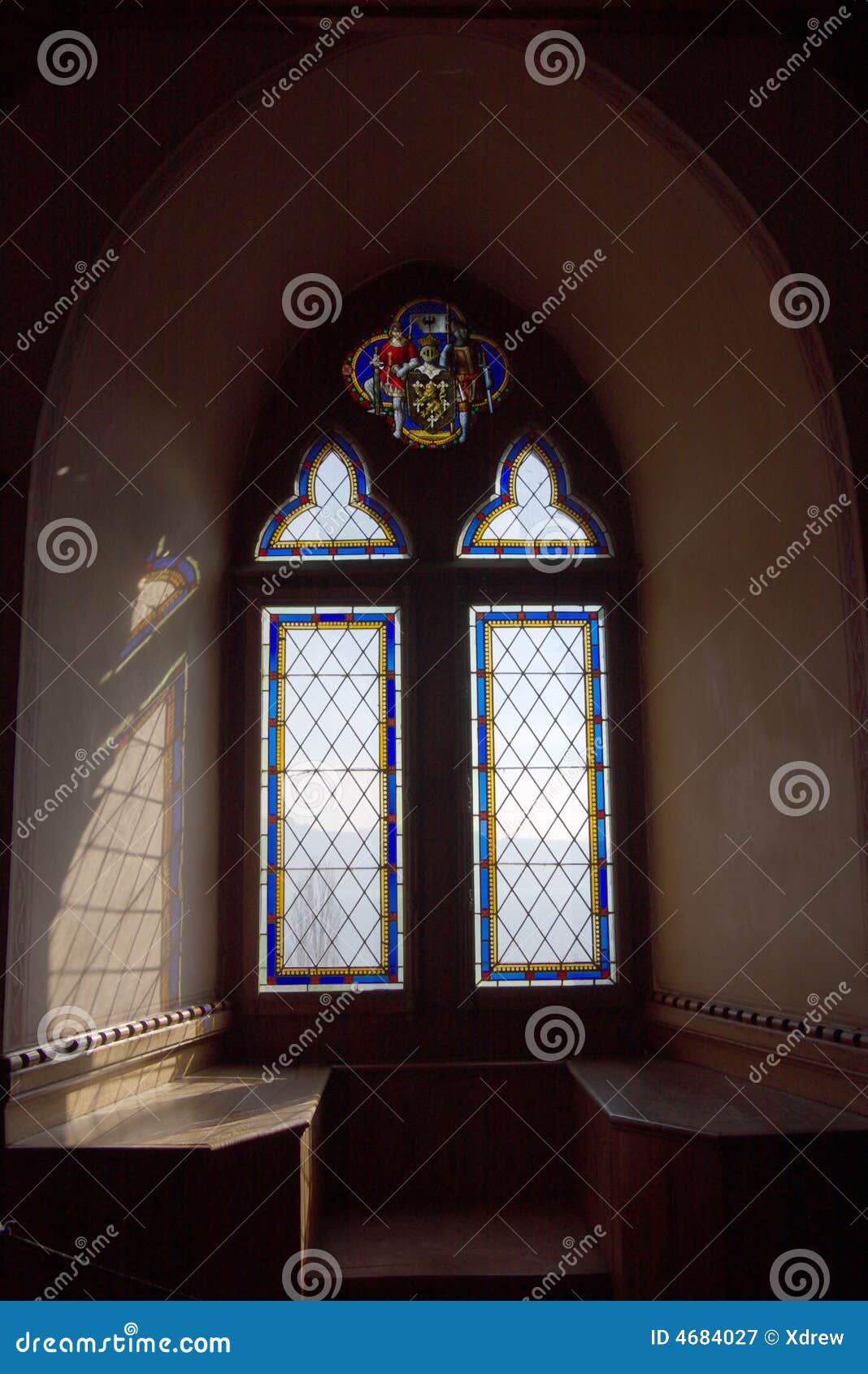 Window in castle interior stock image. Image of mosaic - 4684027