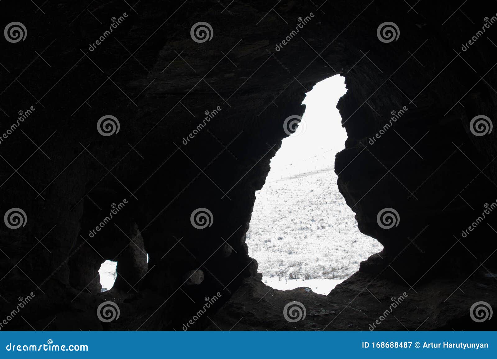 The Window of the Cave. Beautiful View from the Cave Stock Image ...