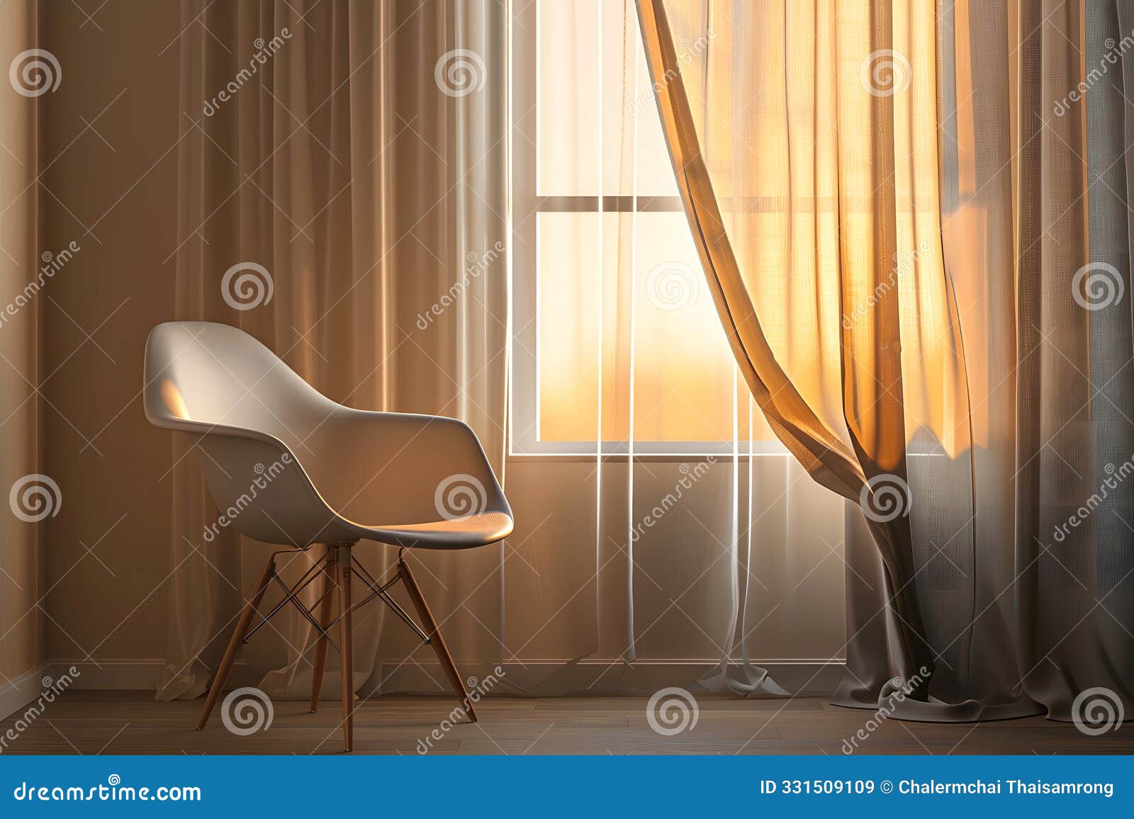 Window Chair with Natural Light, Minimal Modern Interior Design by ...