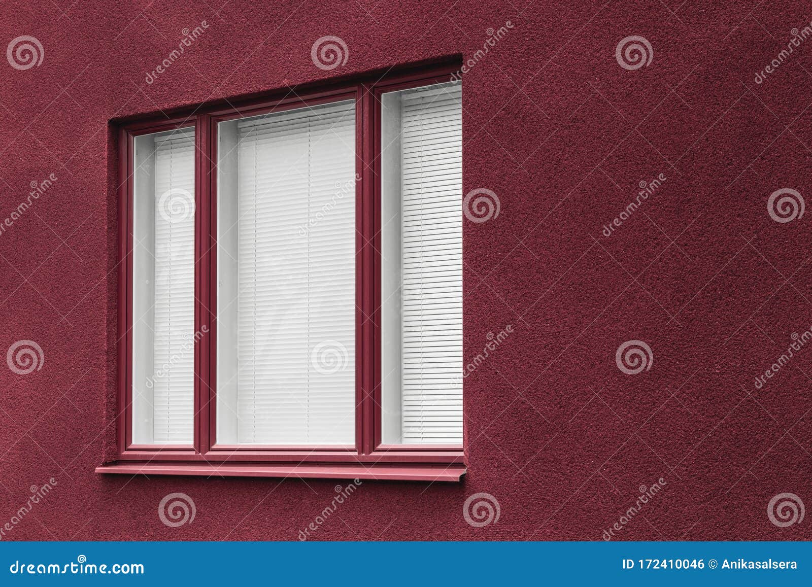 Window of a Cherry Red Building Stock Photo - Image of exterior ...