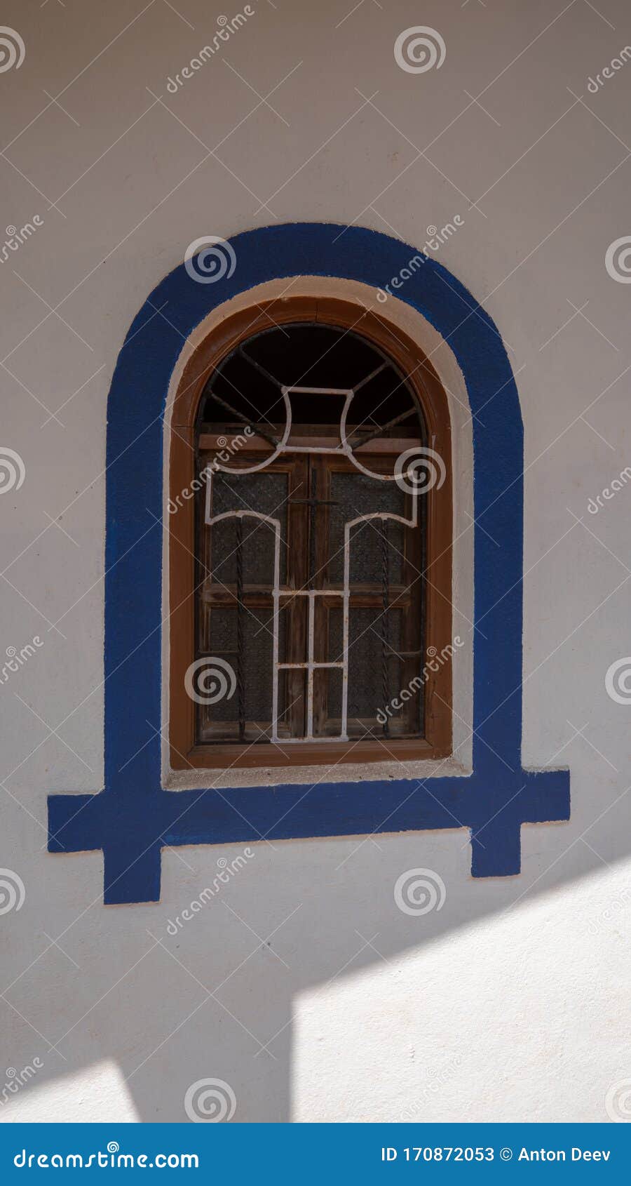 Window with a Christian Cross, Lattice on the Window in the Form of a ...