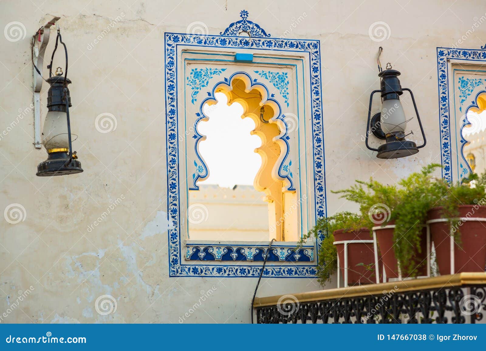 Window in the City Palace of Udaipur Stock Photo - Image of monument ...