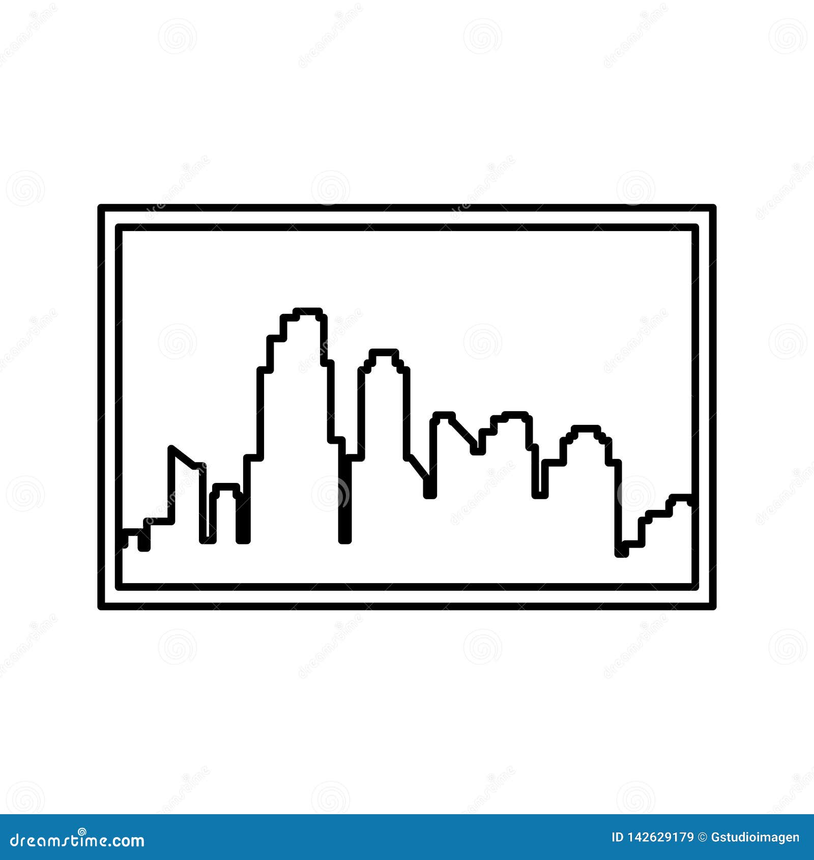Window with cityscape view stock vector. Illustration of cityscape ...