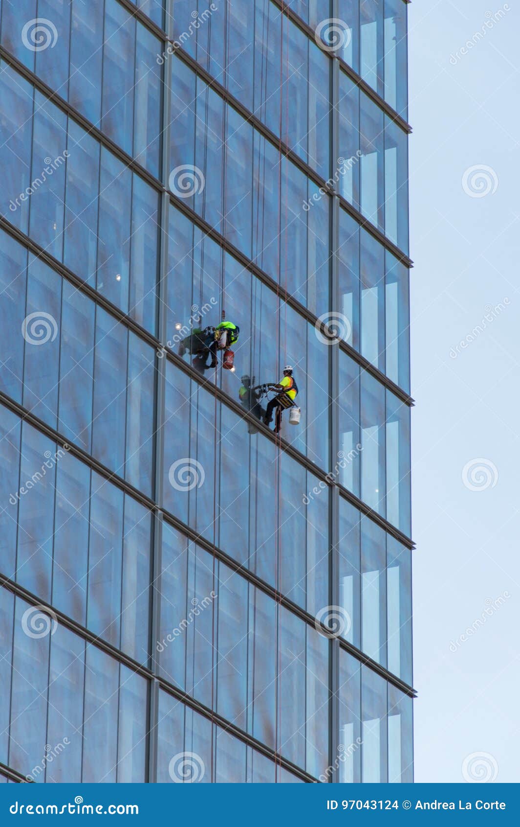 Window Cleaner on the Facade of the Building Editorial Stock Image ...