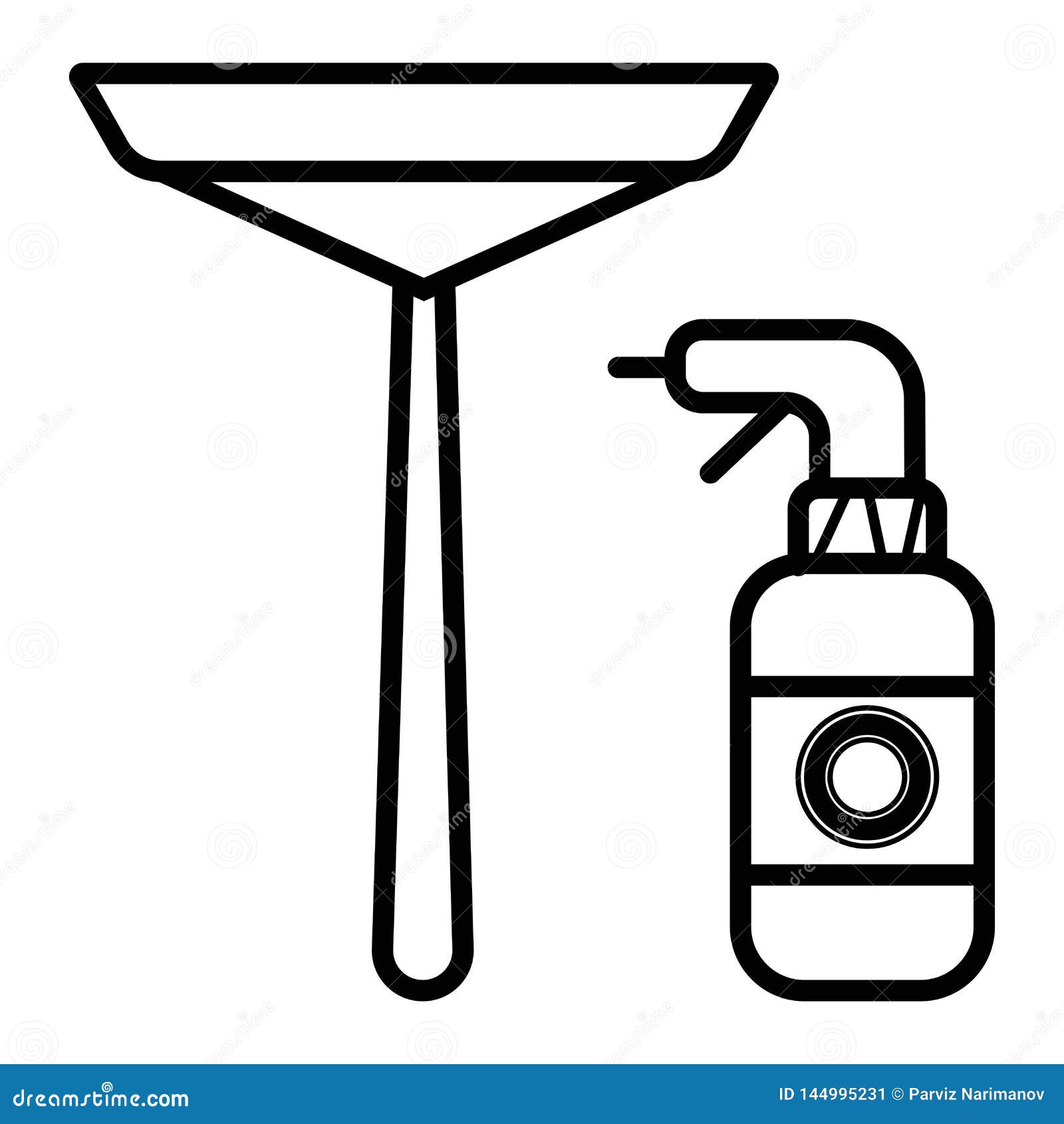 Window Cleaner Icon Vector Illustration Stock Illustration ...