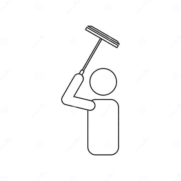 Window Cleaner Icon Vector stock vector. Illustration of equipment ...