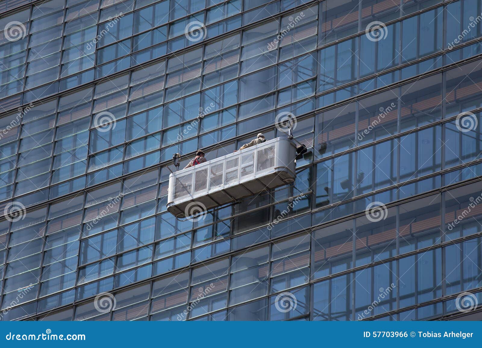 Window Cleaner on Skyscraper Windows Stock Photo - Image of outdoor ...