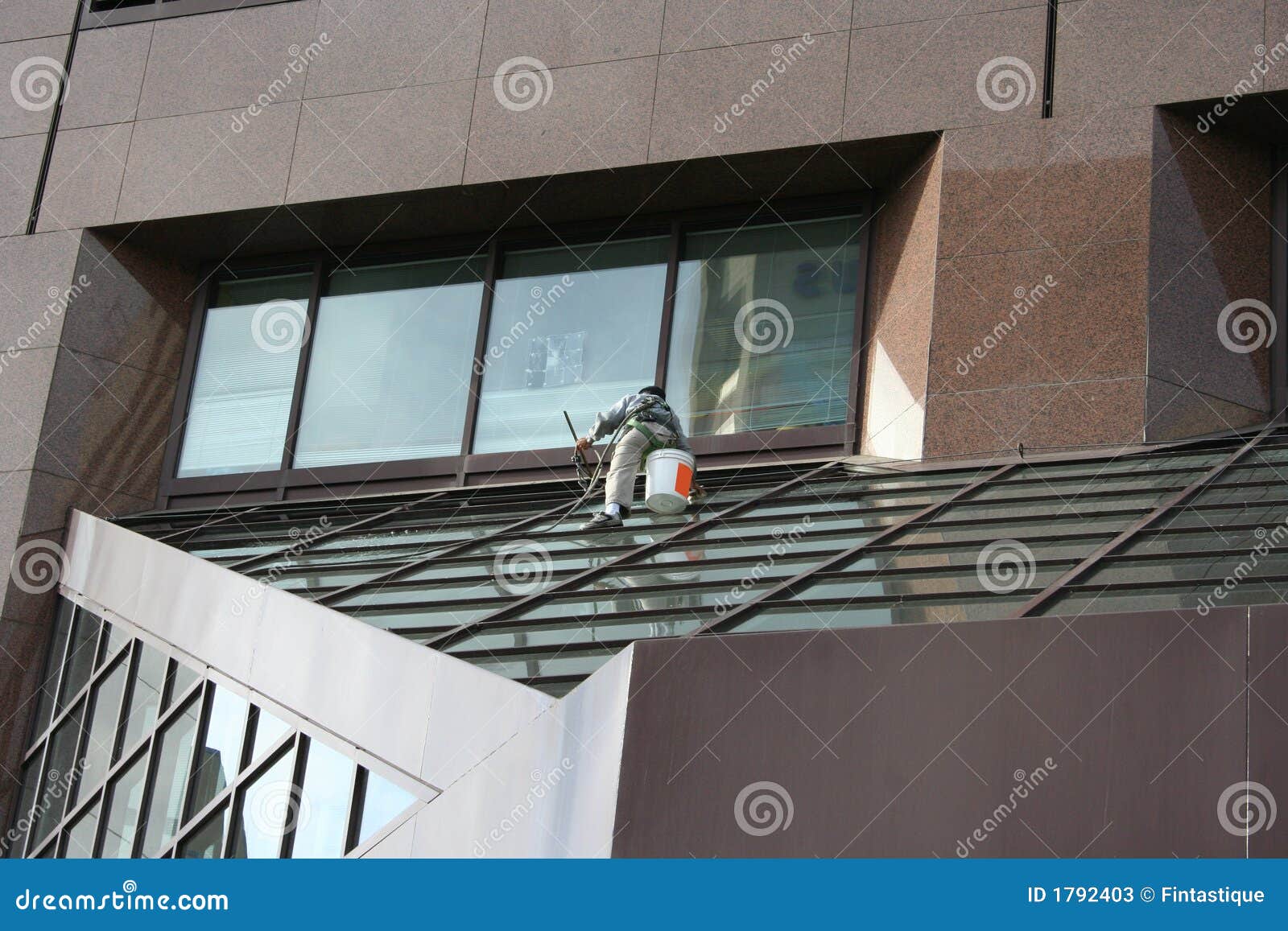 Window cleaner at work stock image. Image of slope, risk - 1792403