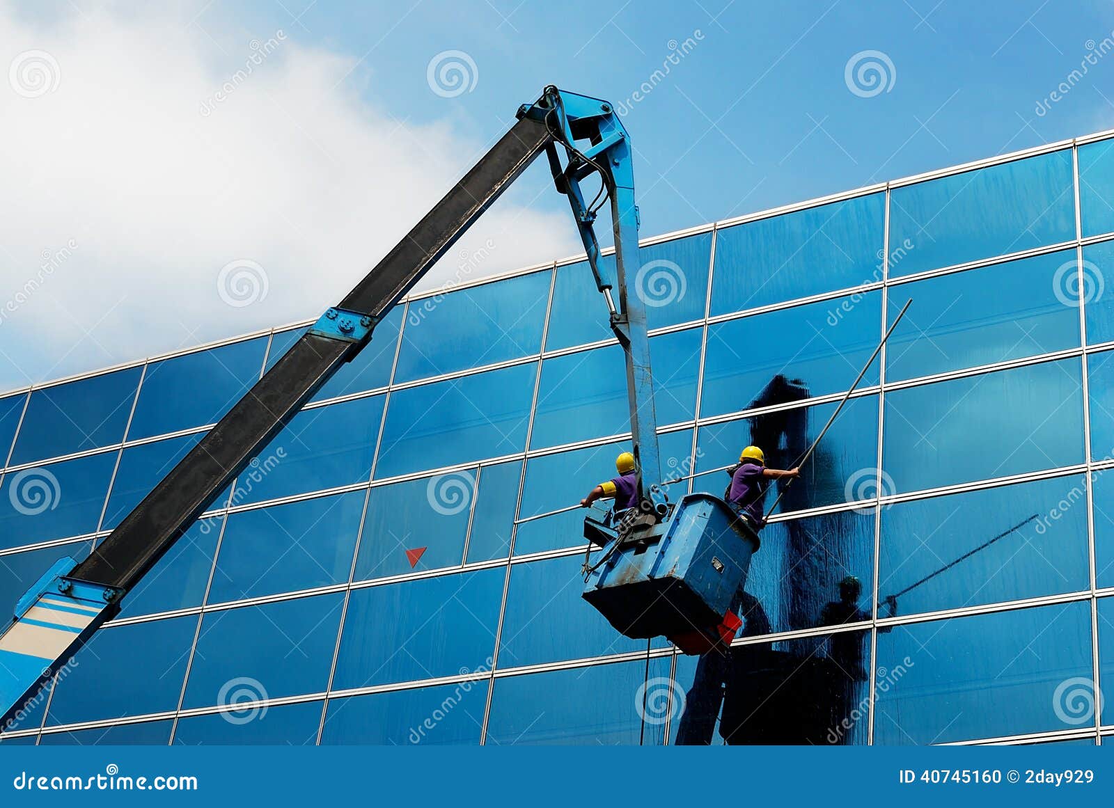 Window Cleaner at Work, Design Architecture Stock Photo - Image of ...