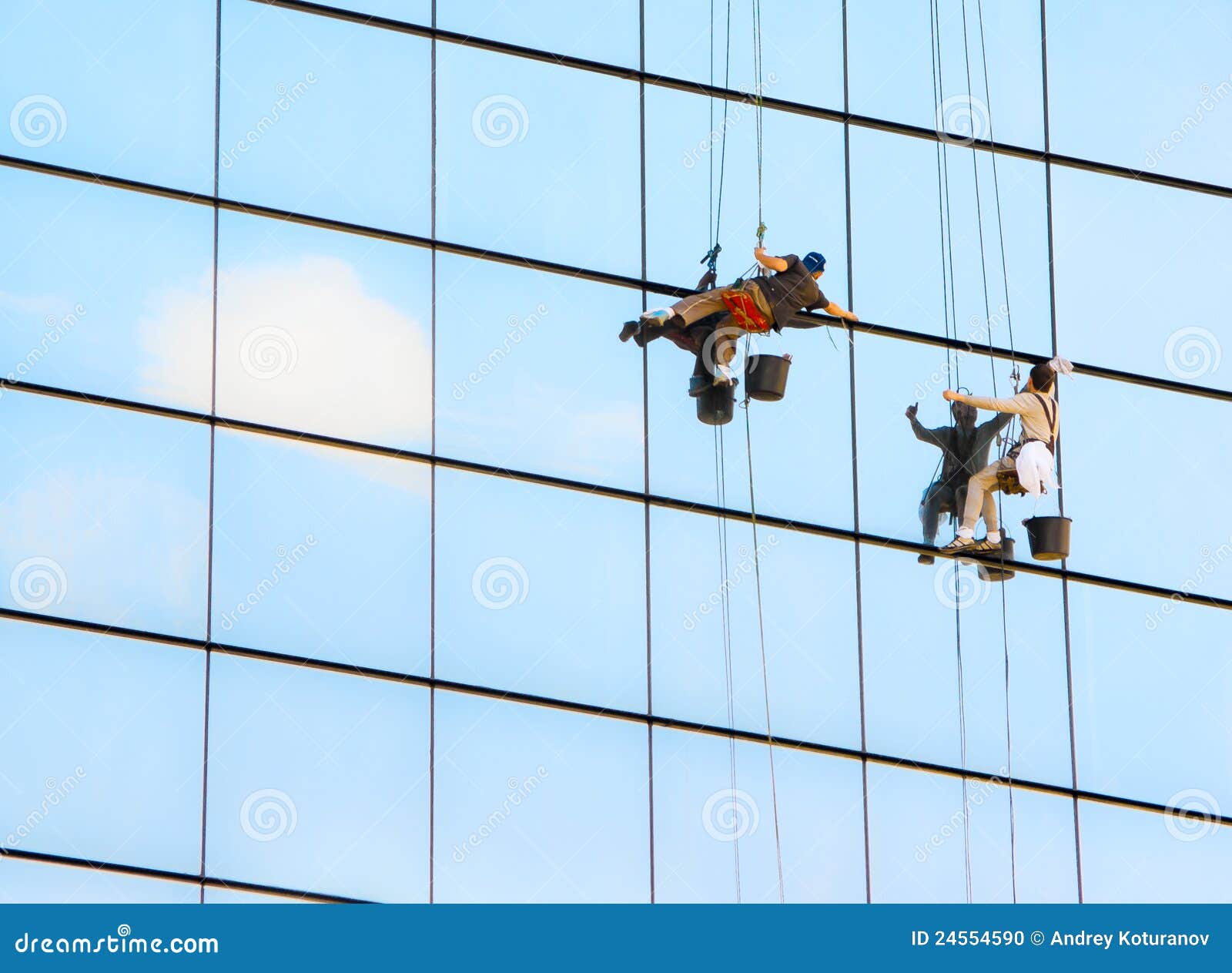 Window cleaners editorial image. Image of blue, courage - 24554590