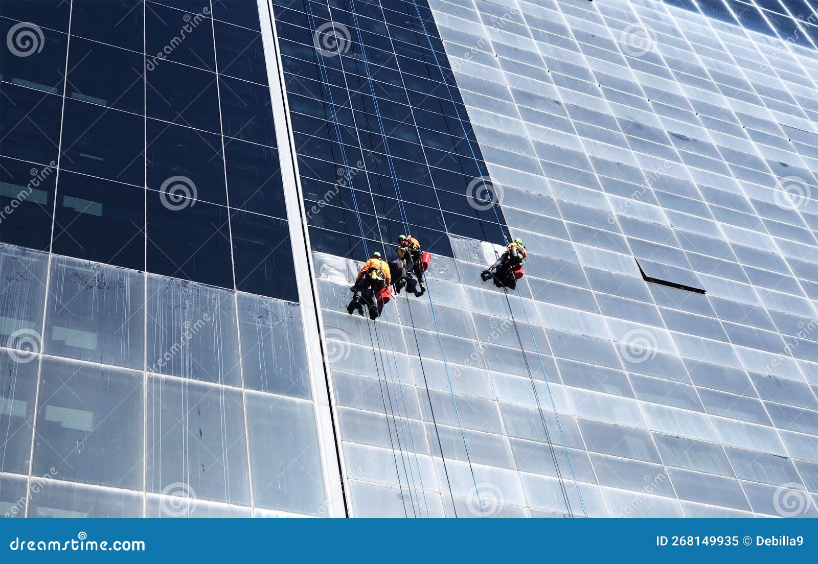 Window Cleaners on Modern Building Stock Image - Image of wiper ...