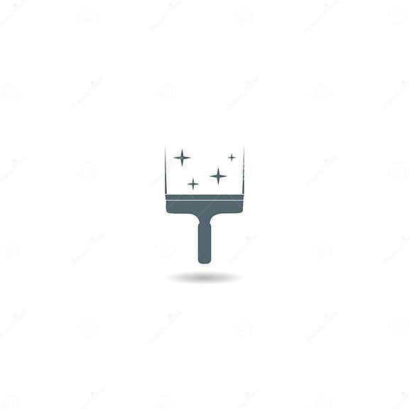 Window Cleaning Icon with Shadow Stock Illustration - Illustration of ...