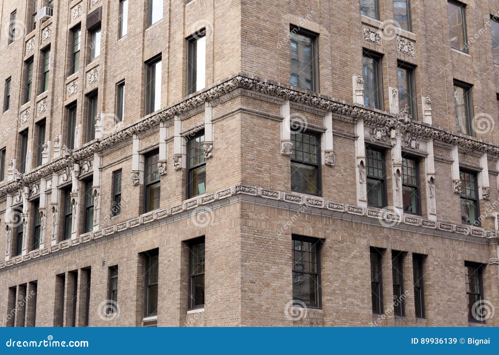 Window Close Up of Building in New York City Stock Image - Image of ...