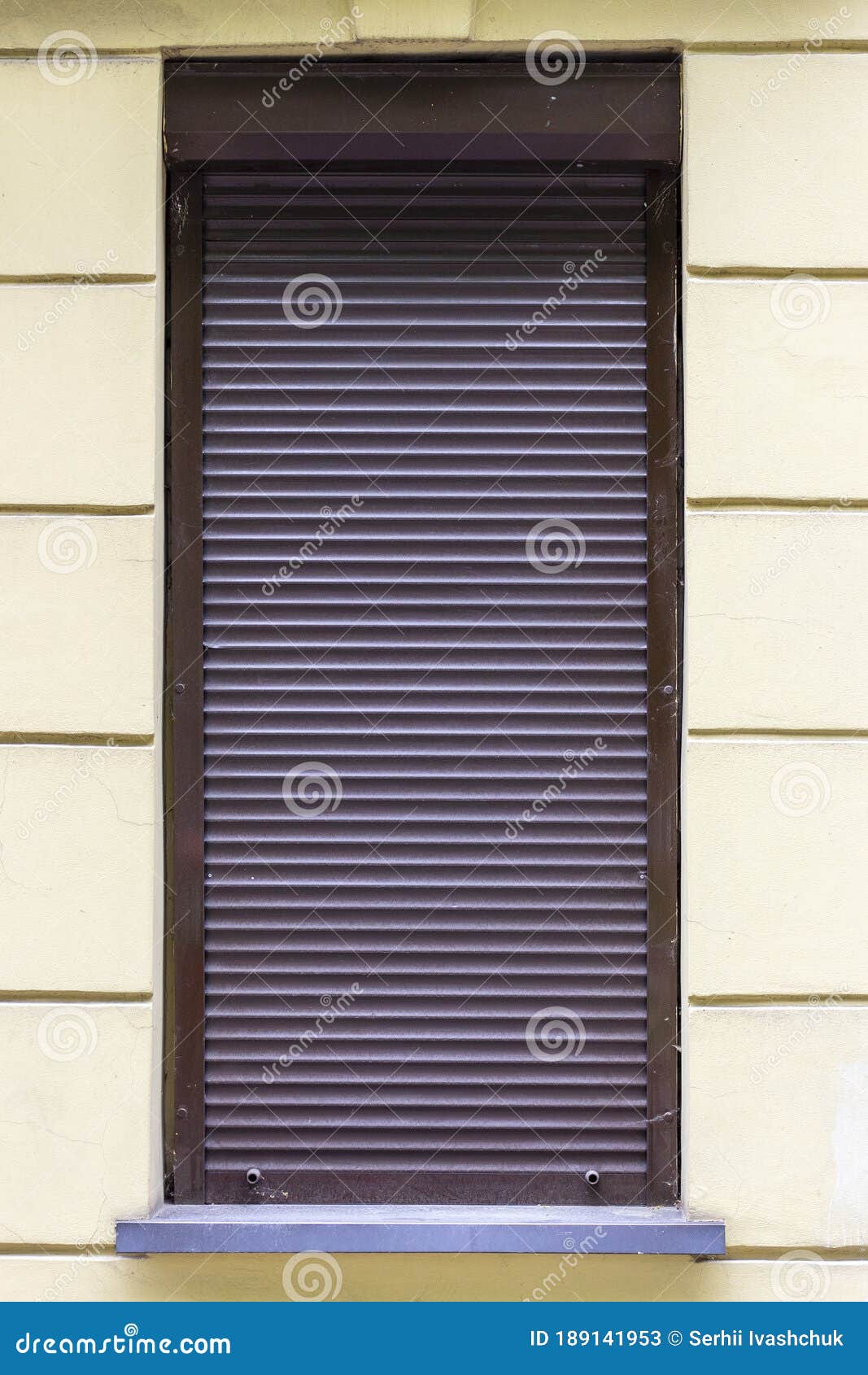 Window with Closed Shutters. Lockdown Period. Stock Image - Image of ...