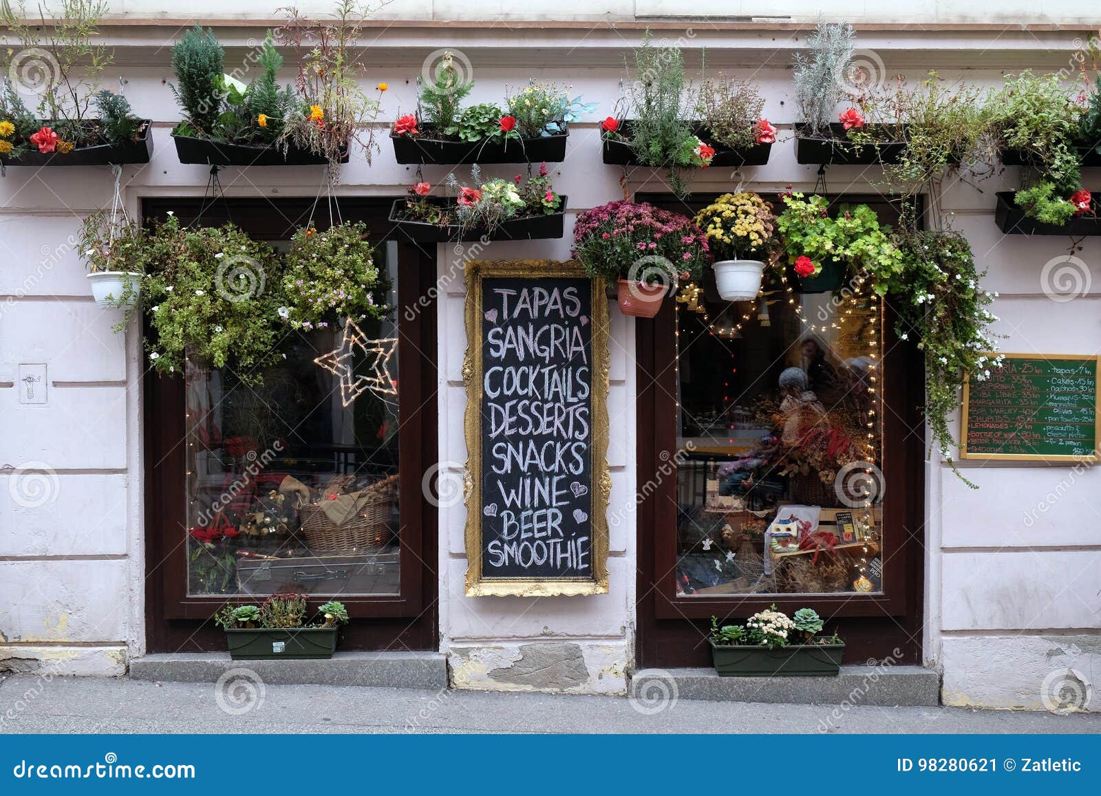 Window of Coffee Shop in Zagreb Editorial Photo - Image of brick ...