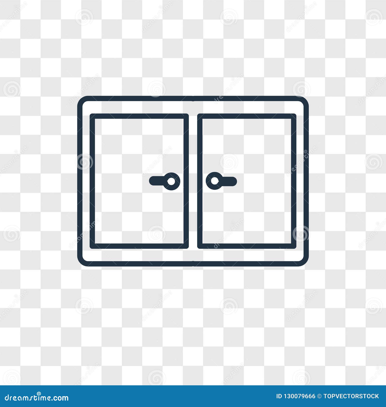Window Concept Vector Linear Icon Isolated on Transparent Background ...