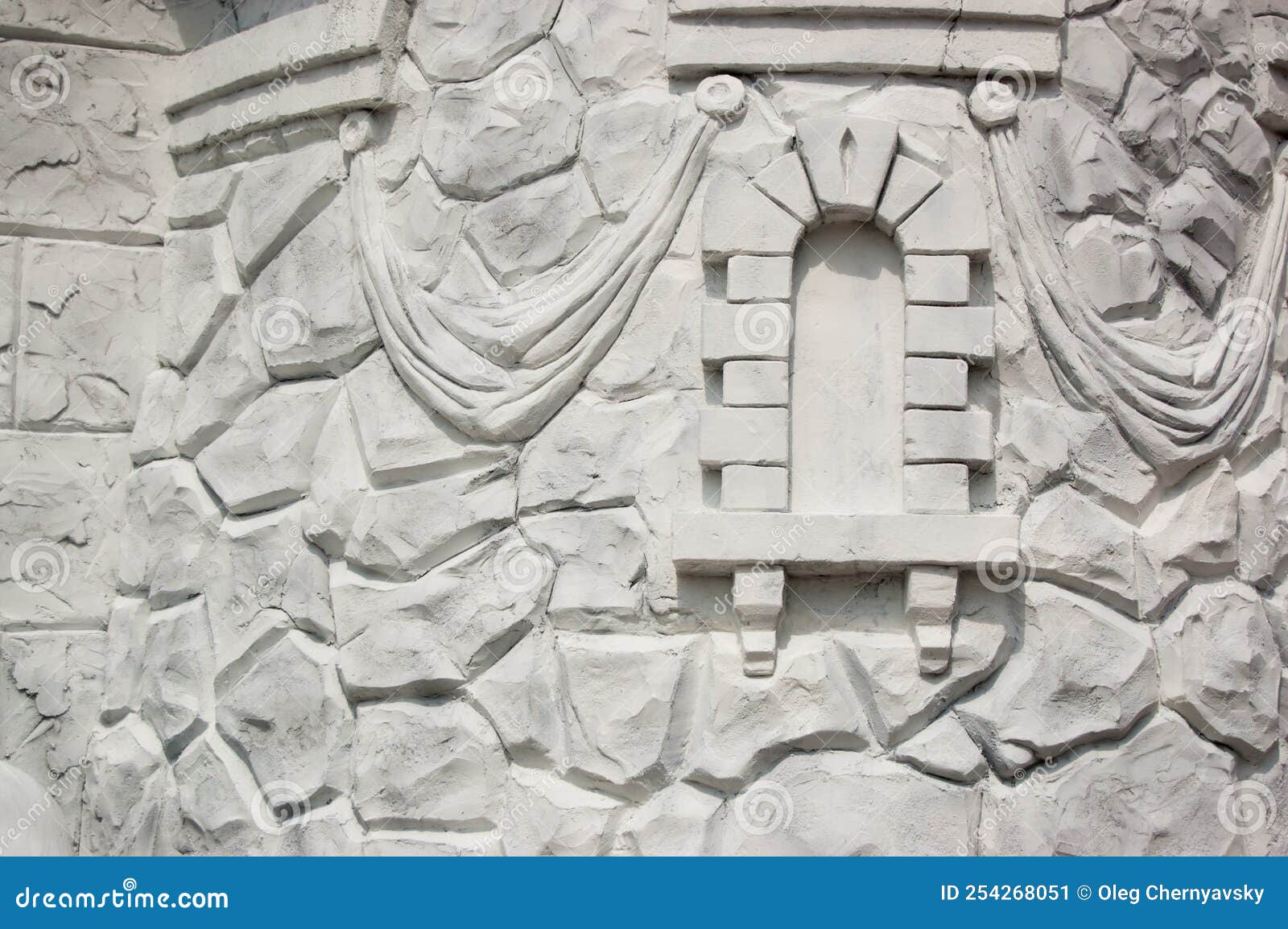 Window in the Concrete Castle in the Children`s Park Stock Image ...