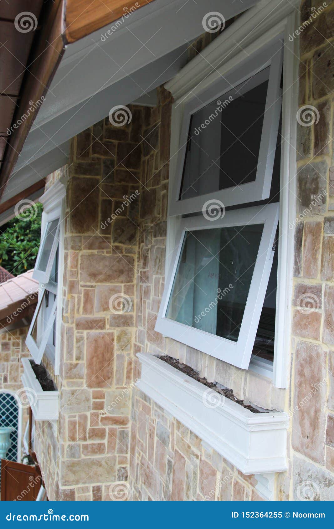Window on concrete wall stock image. Image of exterior - 152364255