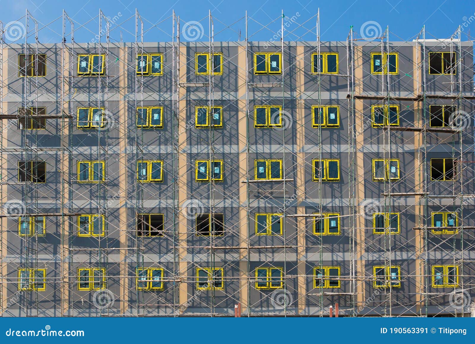 The Window of the Condo Under Construction Stock Image - Image of ...