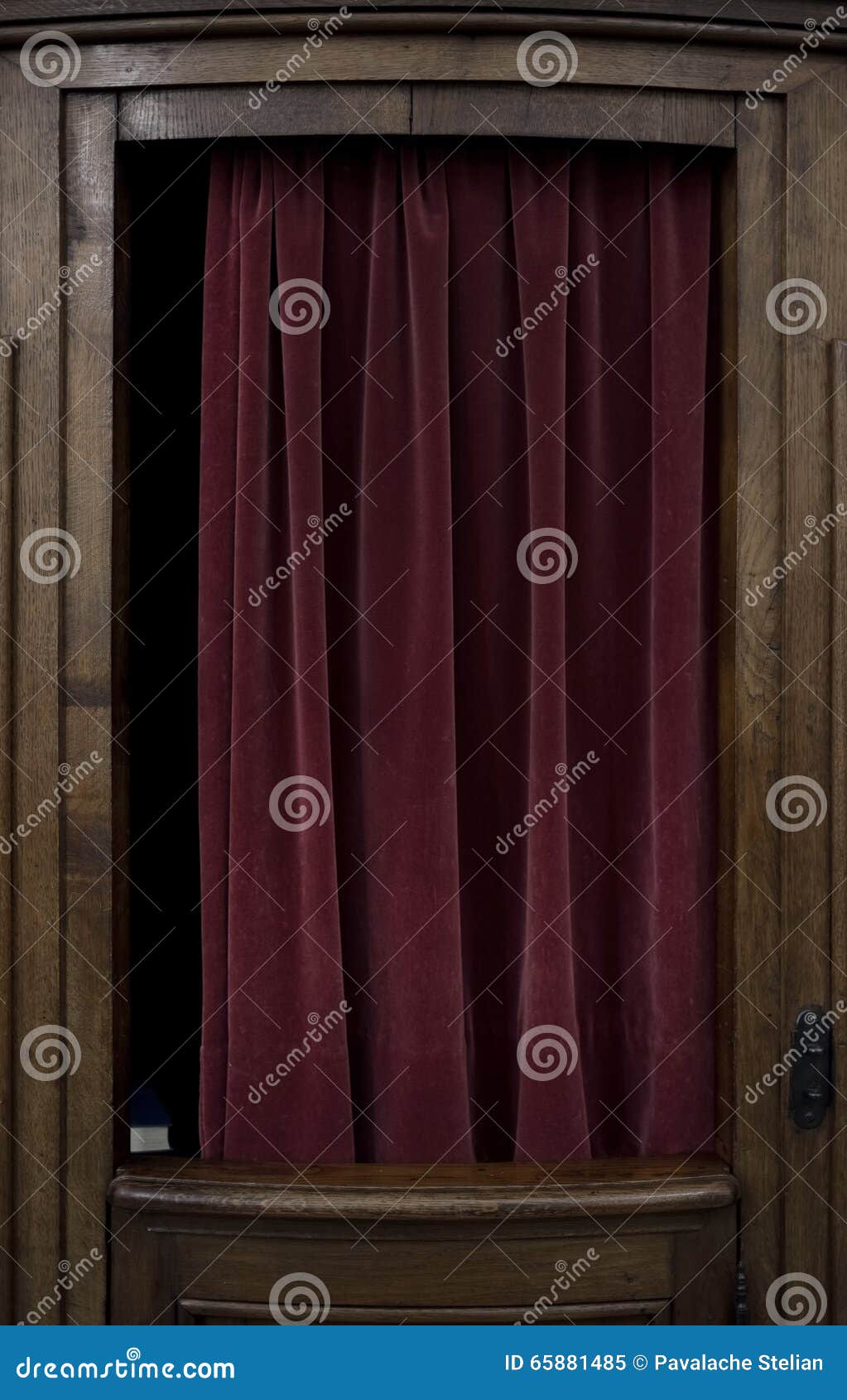 Window from a Confessional Booth Stock Image - Image of italy, curtain ...