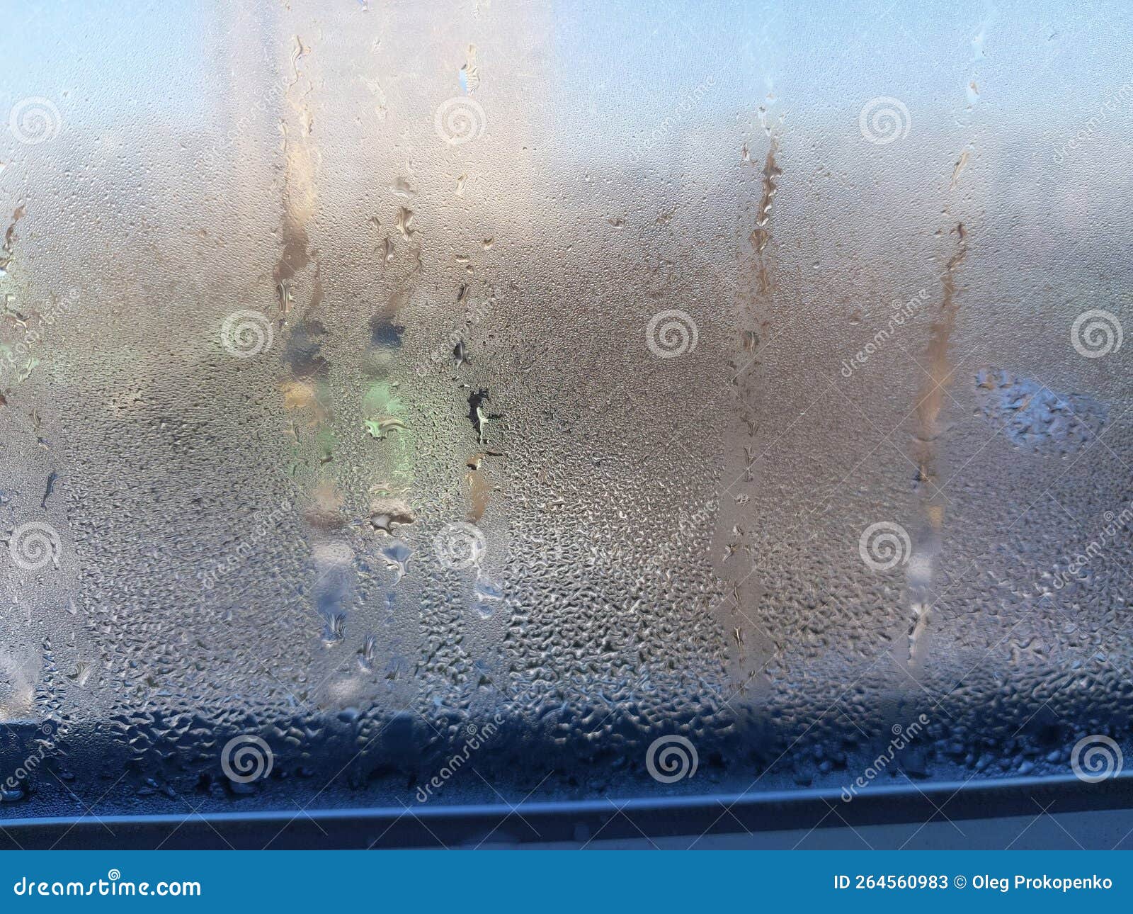 Window Covered with Frozen Drops of Condensate Water Stock Image ...