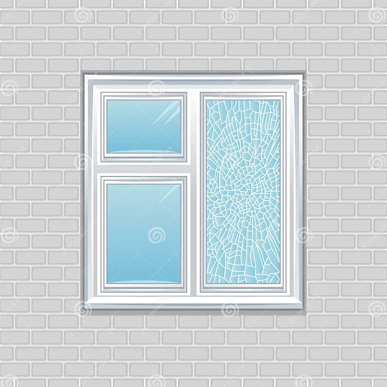 Window crack stock vector. Illustration of backdrop, fracture - 14212795