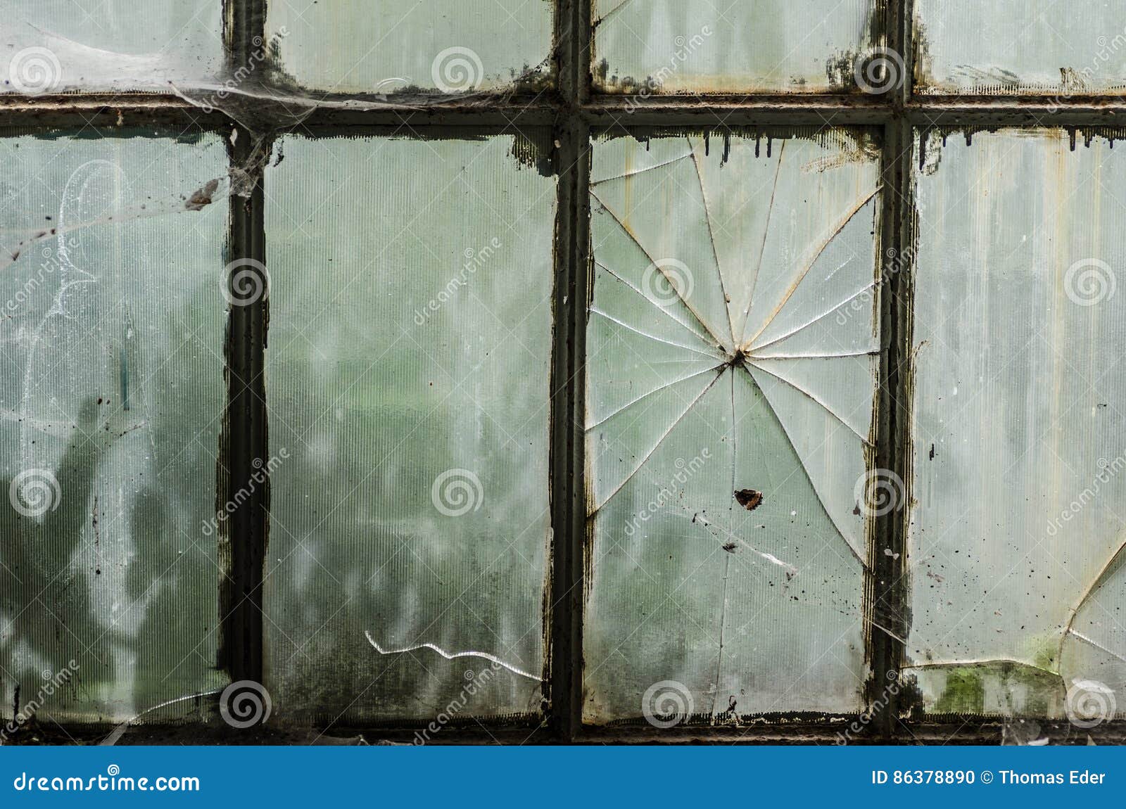 Window with crack stock photo. Image of building, discovery - 86378890
