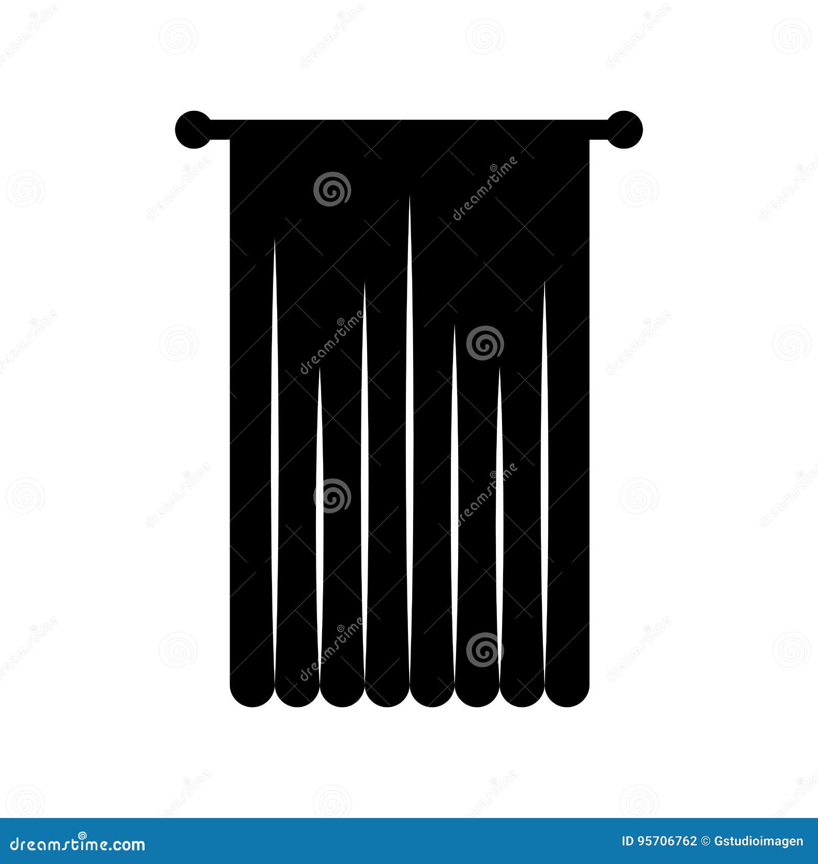 Window Curtain Isolated Icon Stock Vector - Illustration of fabric ...