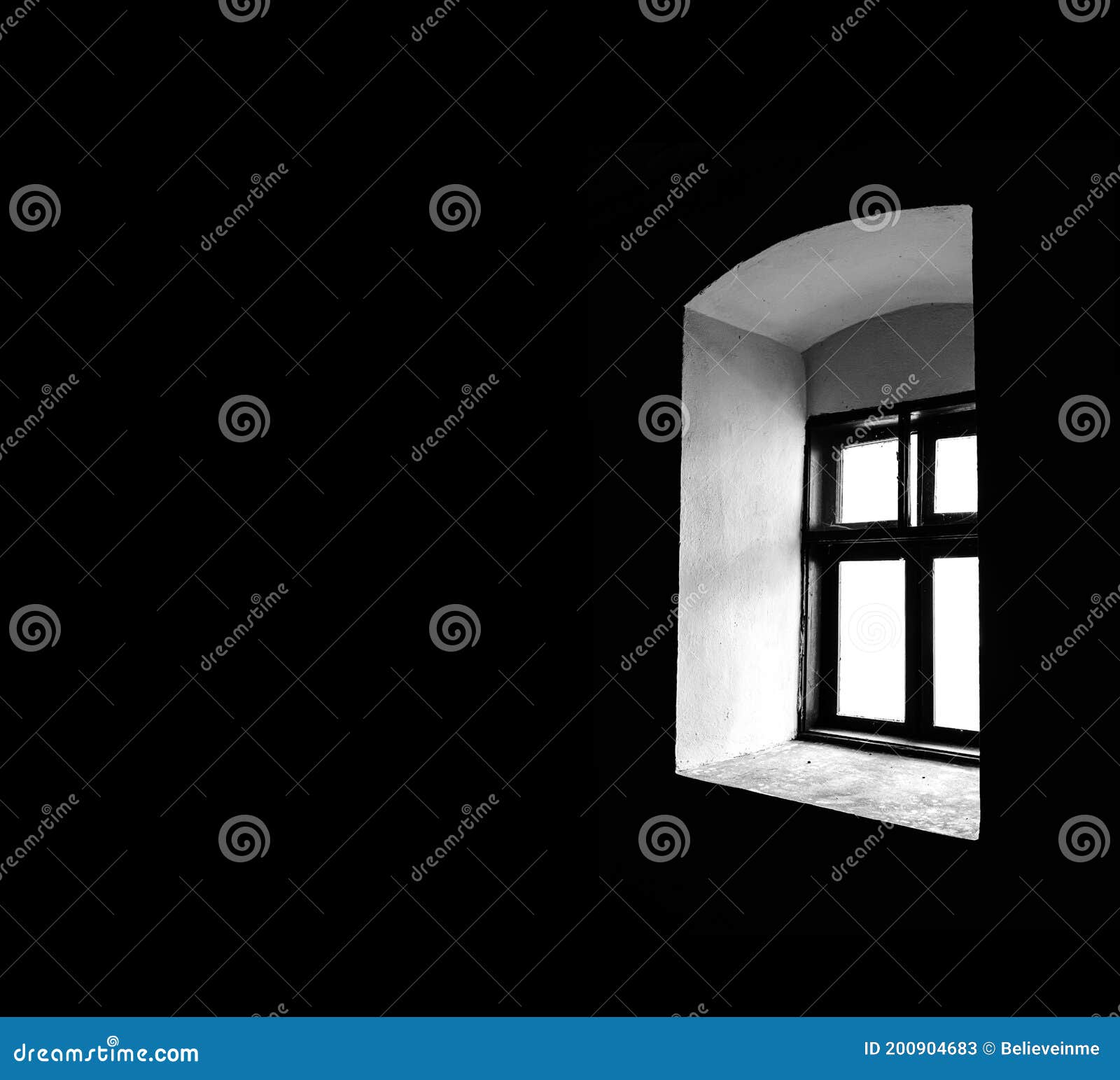Window in a dark room. stock image. Image of backlighting - 200904683