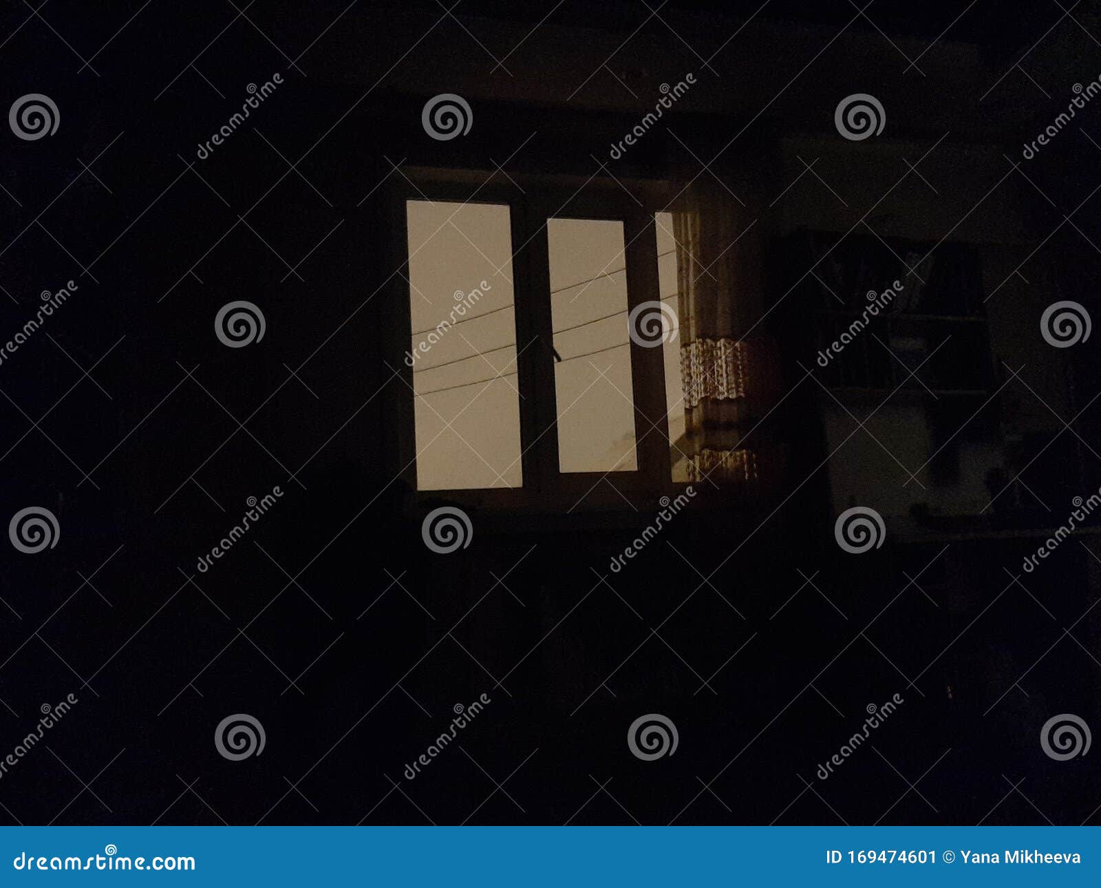 A window in the dark room stock image. Image of window - 169474601