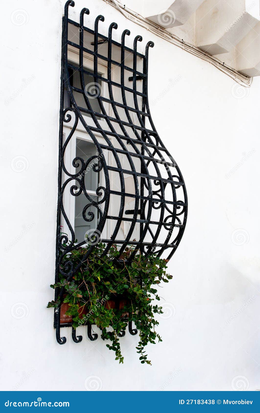 Window with Decorative Lattice Stock Photo - Image of arched, metal ...