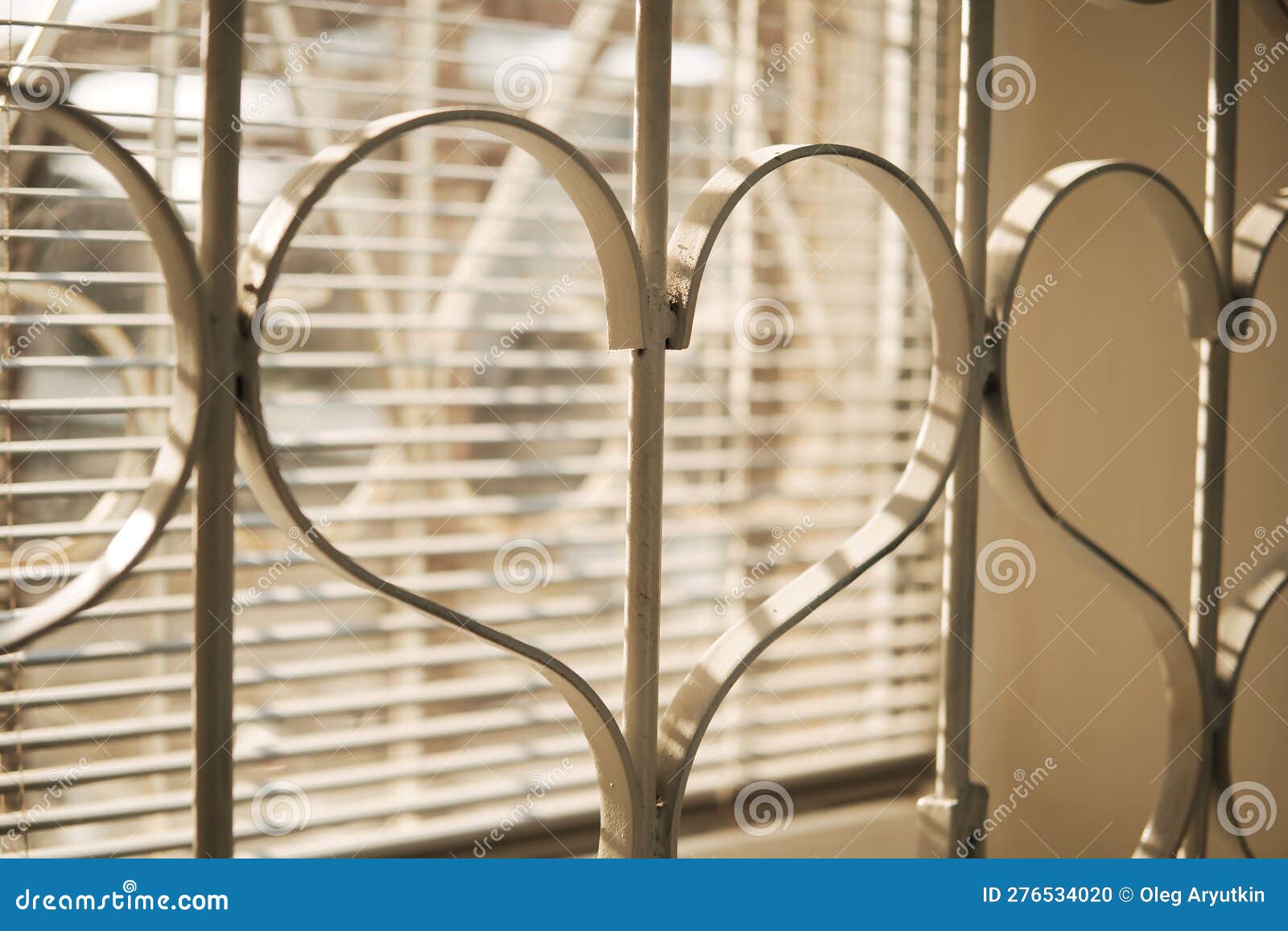 Window with a Decorative Lattice with Patterns in Evening Sun. Stock ...