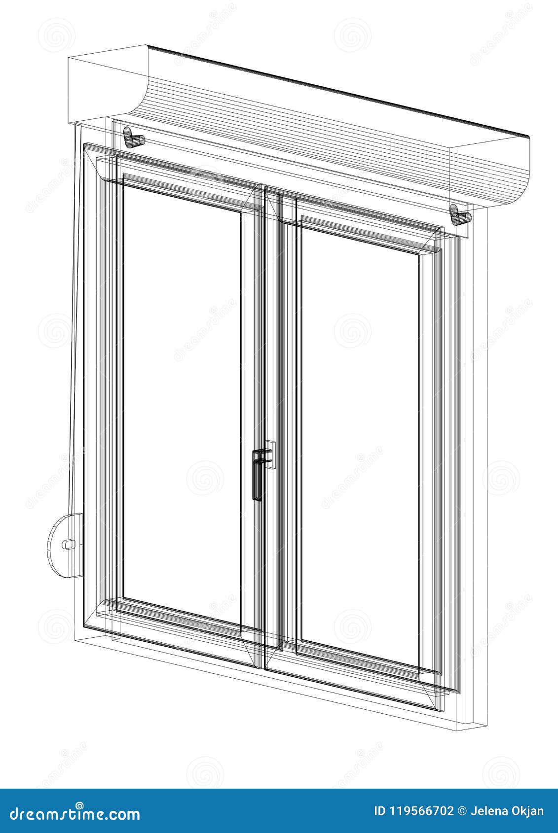 Window Design Architect Blueprint - Isolated Stock Illustration ...