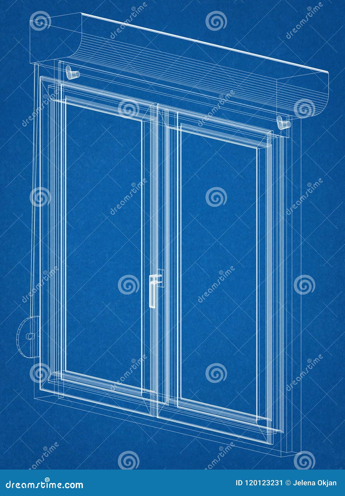 Window Design Architect Blueprint Stock Illustration - Illustration of ...