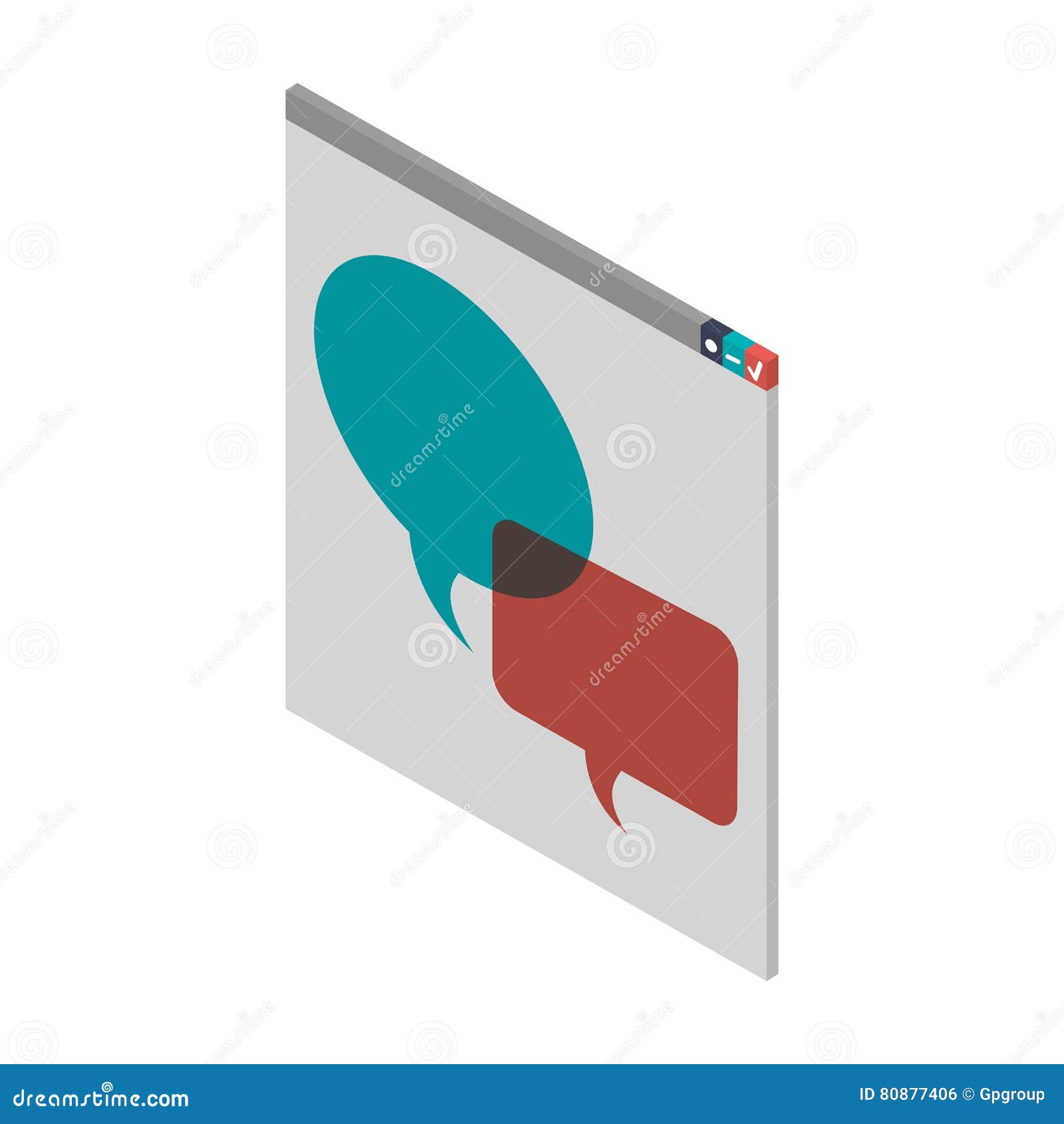 Window with Dialog Boxes in Color Stock Vector - Illustration of frame ...