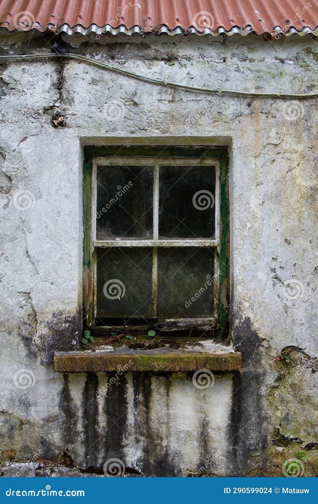 Window of Dilapidated House in Rotten Frame Stock Photo - Image of ...