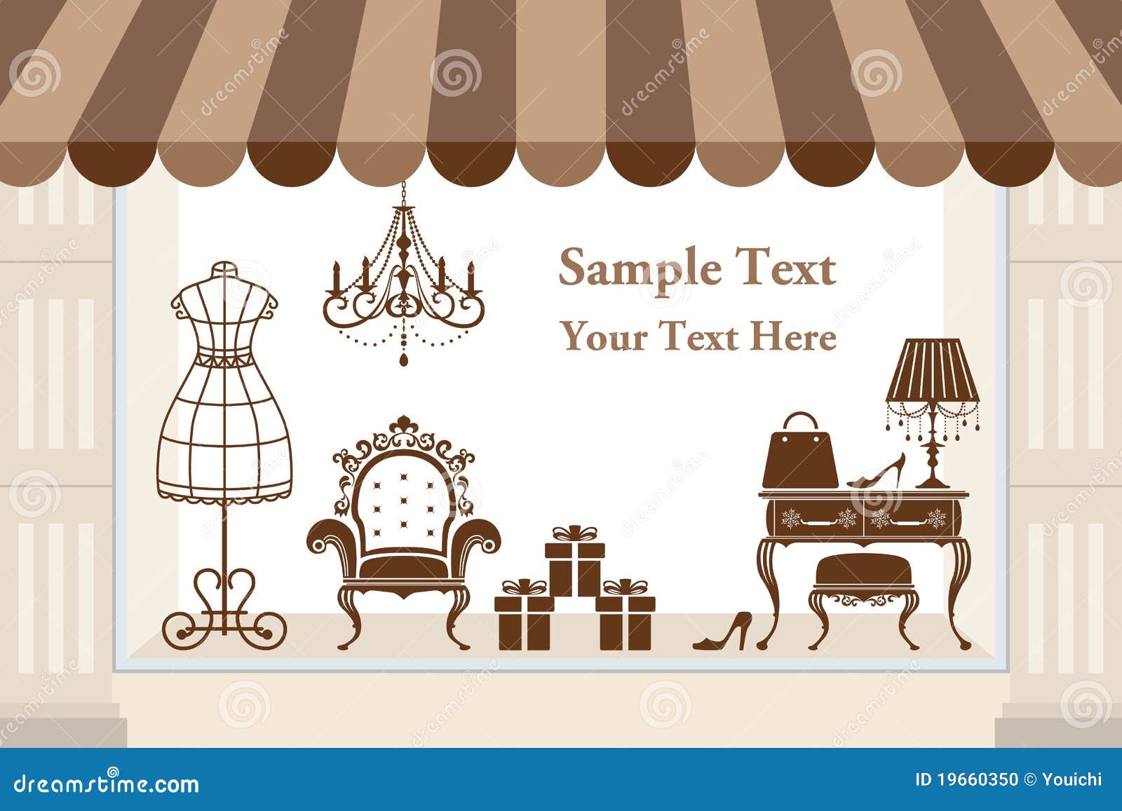 Window display stock vector. Illustration of design, sale - 19660350