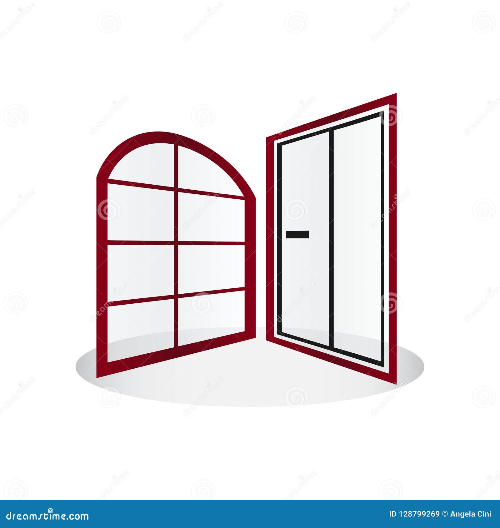 Window and Door Logo stock vector. Illustration of construction - 128799269