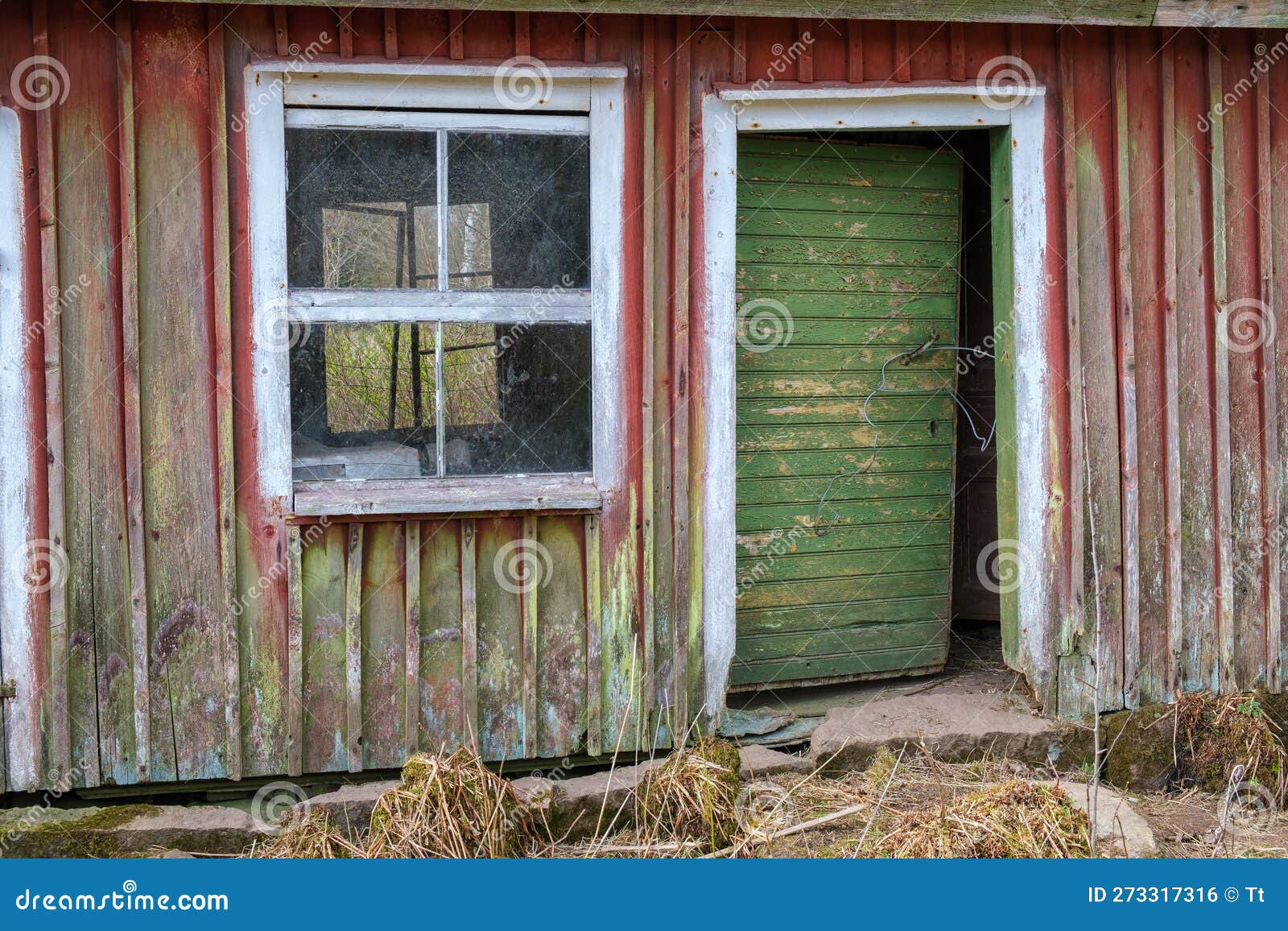 Window and Door on an Old Wooden Shed Stock Photo - Image of country ...
