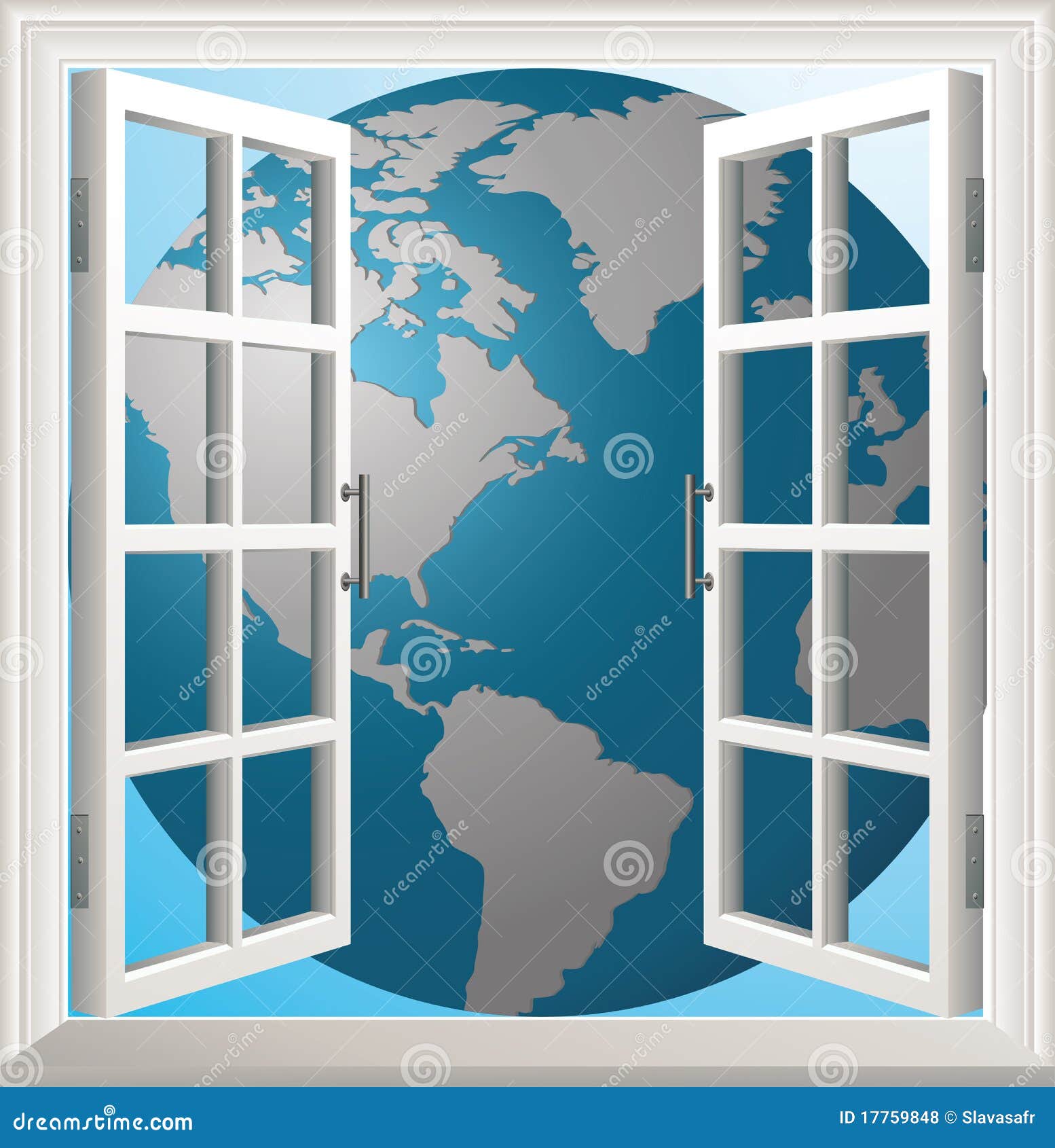 Window earth stock illustration. Illustration of blue - 17759848