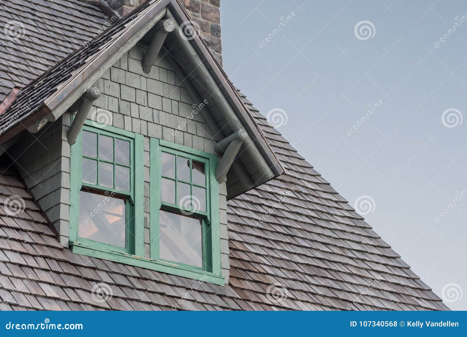 Window Eave and Wooden Shingles Stock Photo - Image of washington ...
